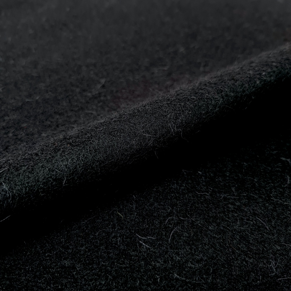 Black Wool Serge Fabric Flame Retardant